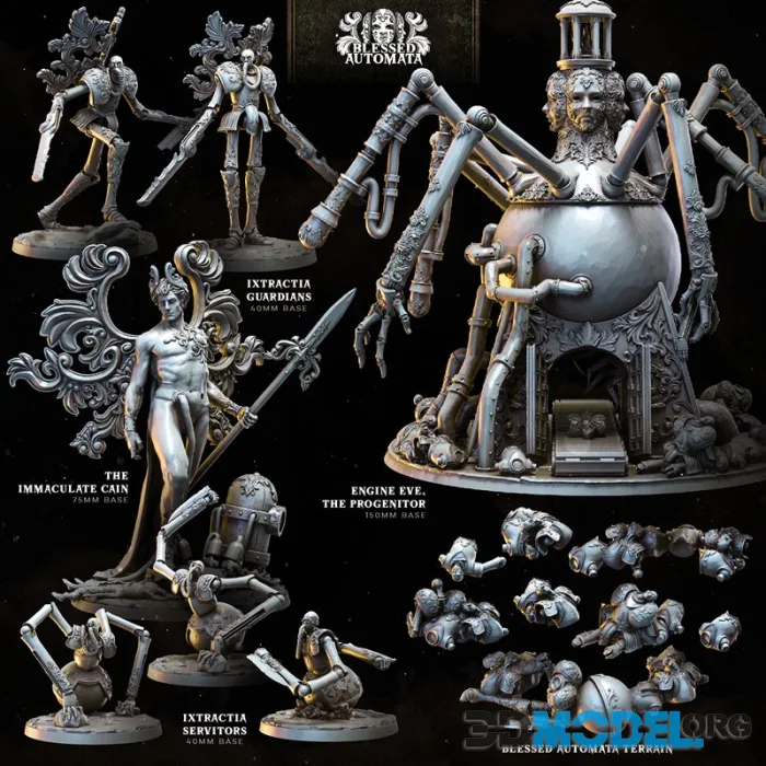 3D Model – Bestiarum Miniatures - Blessed Automata – Printable