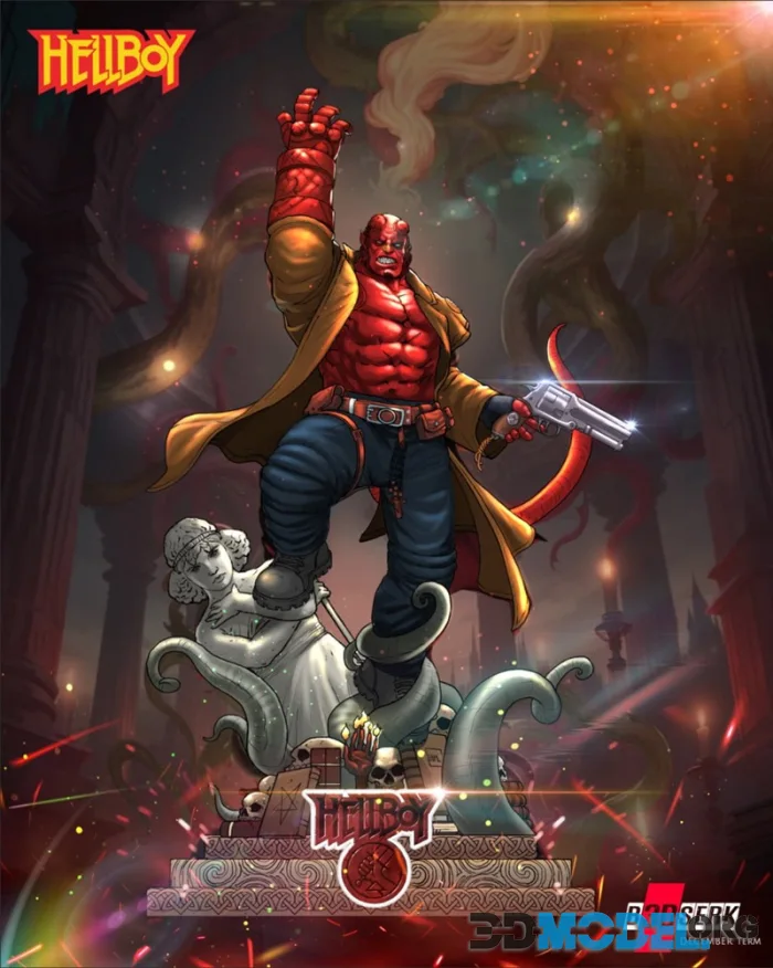 3D Model – B3dserk - Hellboy Sculpture – Printable