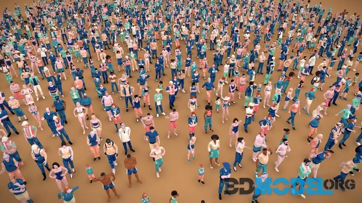 3D Model – 4,000 Posed People Ultimate For Archviz (PBR)