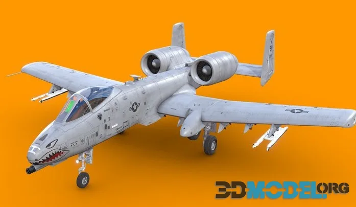 3D Model – A 10 Thunderbolt II Free (PBR)
