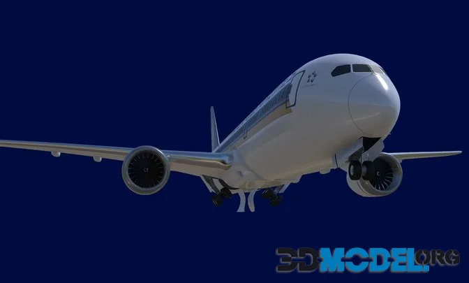 3D Model – Boeing 787 9 Singapore Airlines (PBR)