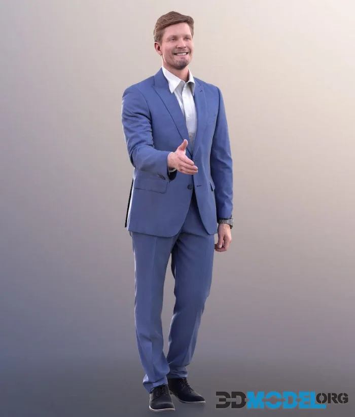 3D Model – Business Man Shakeing Hand (PBR)