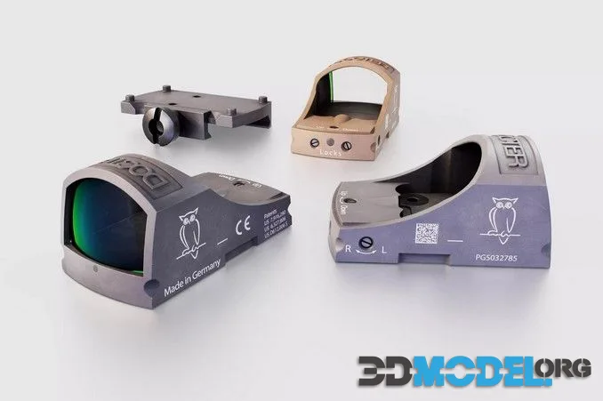 3D Model – Docter Sight C Miniature Reflex Sight low-poly (PBR)
