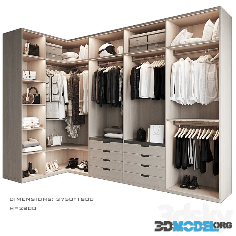 3D Model – Dressing room 8
