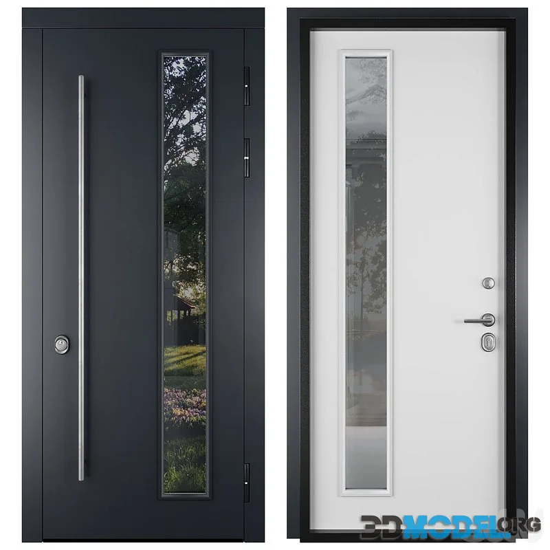 3D Model – Entrance door staleks modern 30
