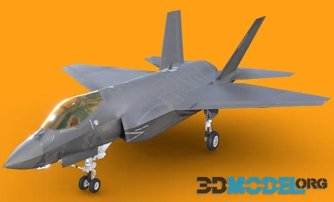 3D Model – F 35 Lightning II Fighter Jet (PBR)