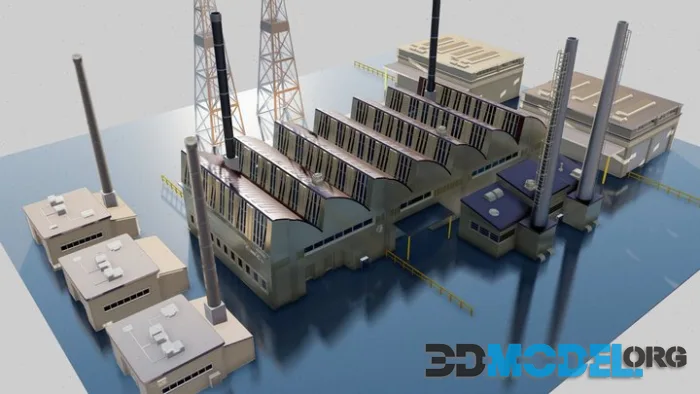 3D Model – Factory (PBR)