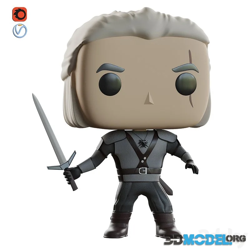 3D Model – Figurine The Witcher Funko Pop