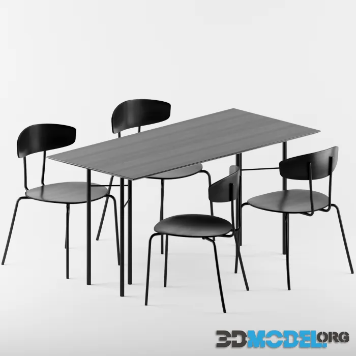 3D Model – Herman Chair & Mingle Table