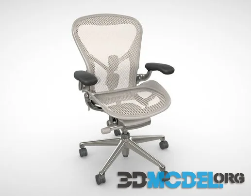 3D Model – Herman Miller Aeron Chair Low Poly Transparency