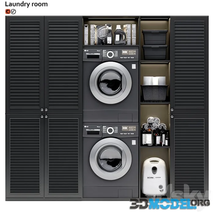 3D Model – Laundry room 05