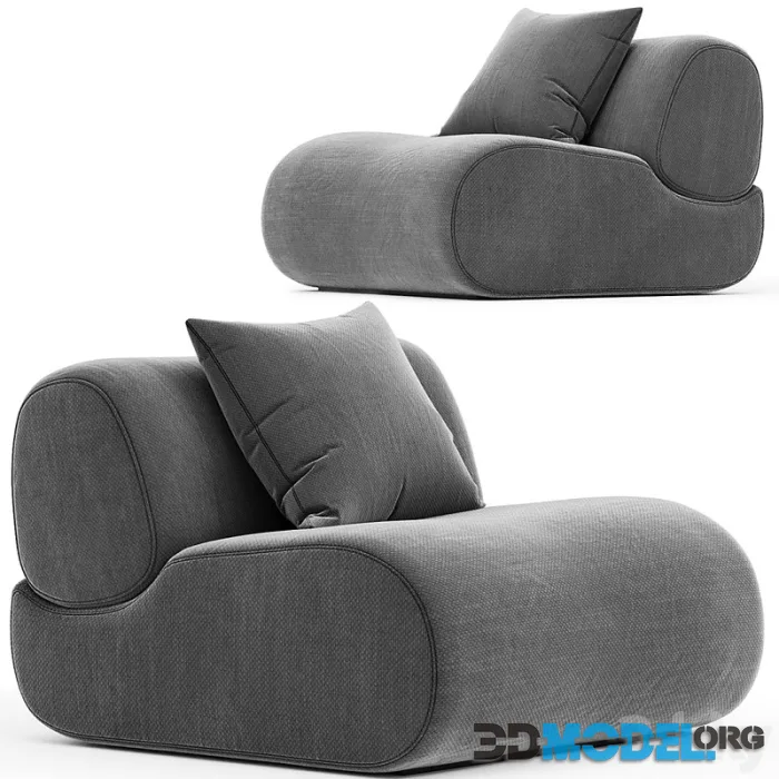 3D Model – Lemmy Armchair LM93 930L x 1020D x 670H