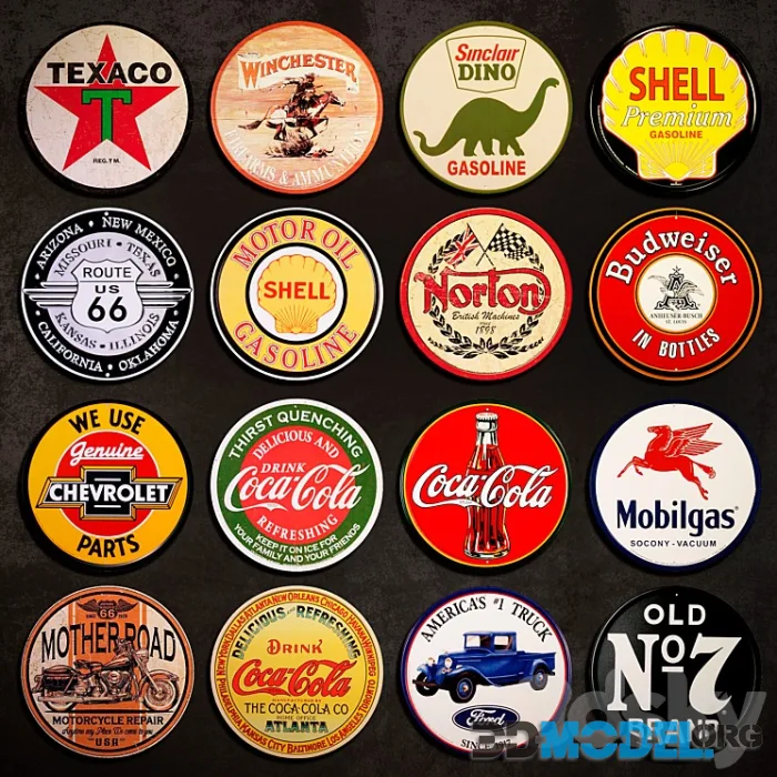 3D Model – Metal Signs №17