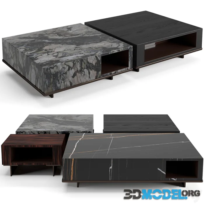 3D Model – Minotti Roger coffee tables set