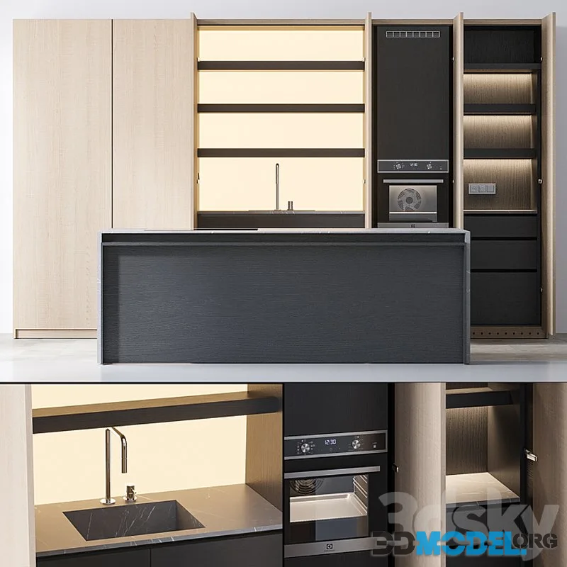 3D Model – Modern kitchen