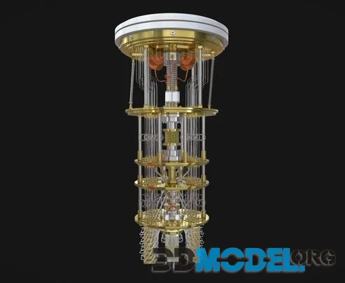 3D Model – Quantum Computer (PBR)