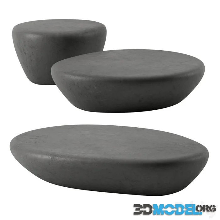 3D Model – Stony Coffee tables by Minotti