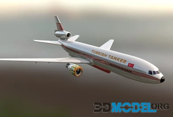 3D Model – Turkish Tanker Retro Mcdonnell Douglas DC 10