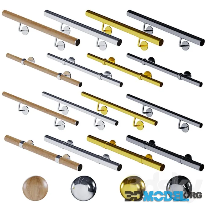3D Model – Wall Mounted Handrails