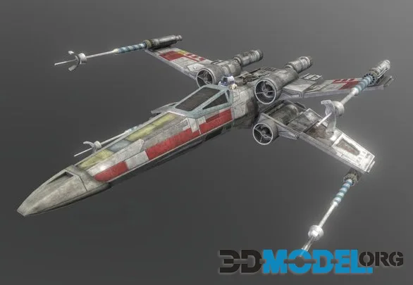 3D Model – X Wing Game Res (PBR)