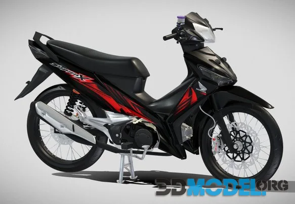 3D Model – 2014 Honda Supra CW 125 FI (PBR)