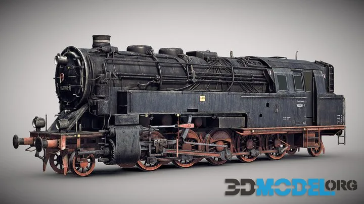 3D Model – DRG Class 95 Prussian T 20 Steam Locomotive (PBR)