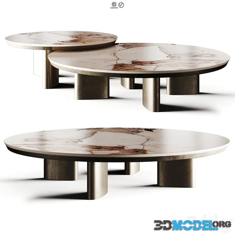 3D Model – Poliform Adrien 2025 Keramik Round Coffee Table