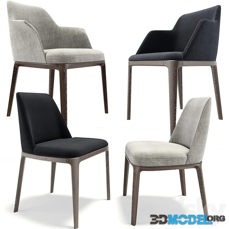 3D Model – Poliform Grace And Sophie Chair Sets
