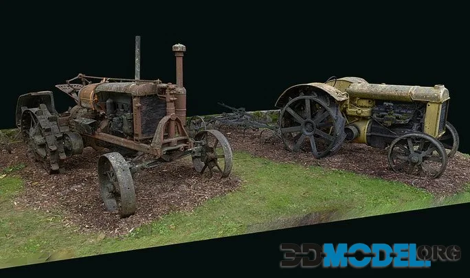 3D Model – Tractors Fordson Putiloviec And Universal 2 (PBR)