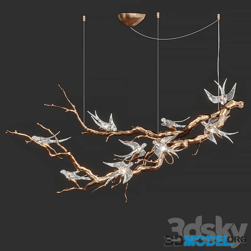 3D Model – Voa Large Chandelier Serip
