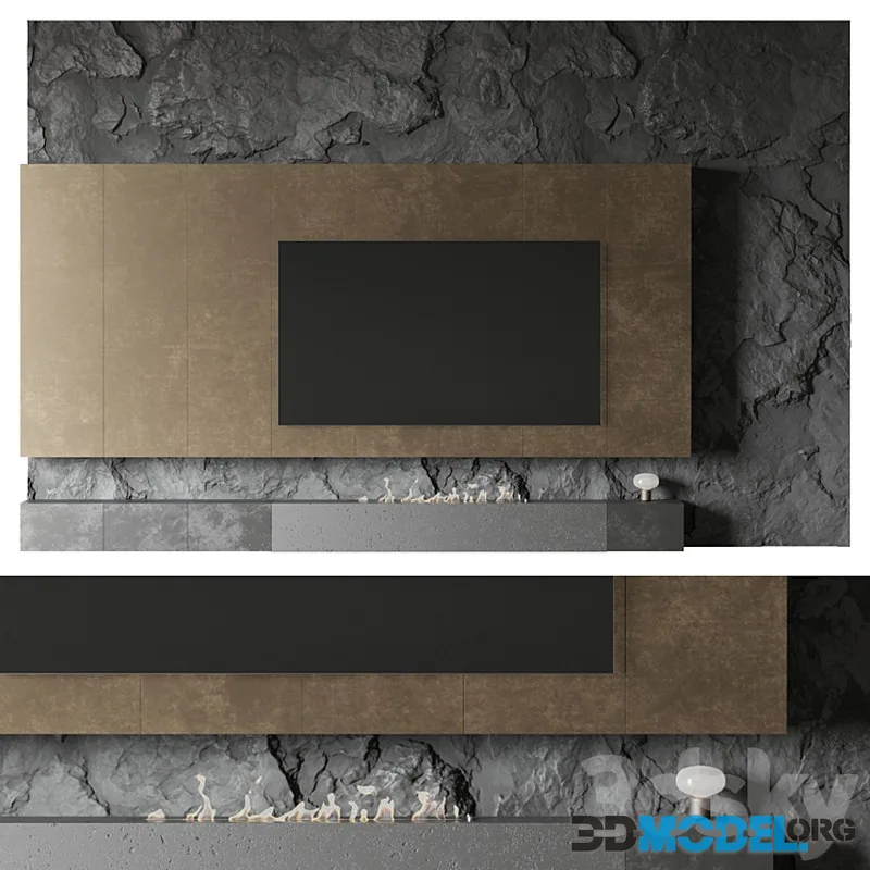 3D Model – TV rock panel №2