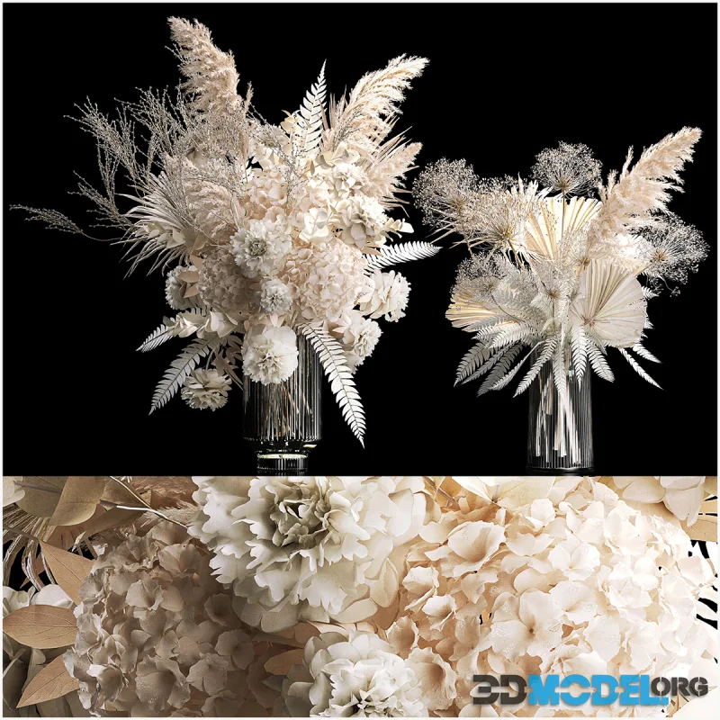 3D Model – Bouquet of flowers. Set 299